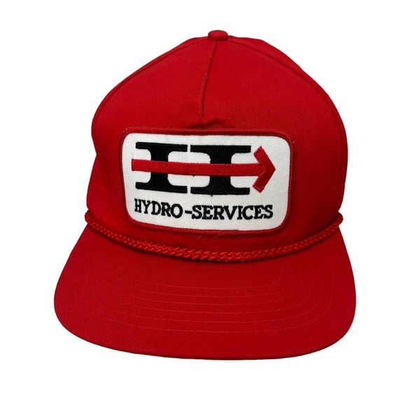 Sportsman | Accessories | Vintage Hat Cap Red Hydro Services Patch Rope ...